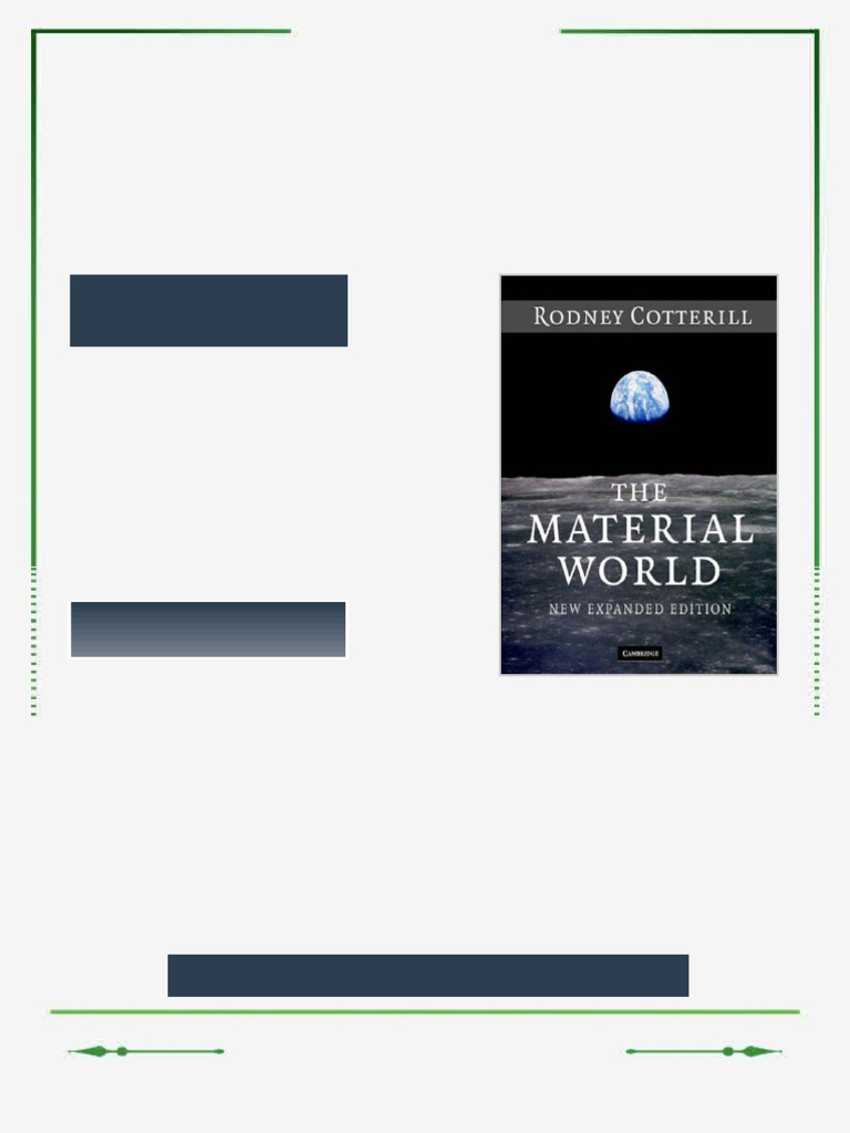 The Material World 2nd Edition Rodney Cotterill ebook enhanced pdf 2026 | PDF | Science ...