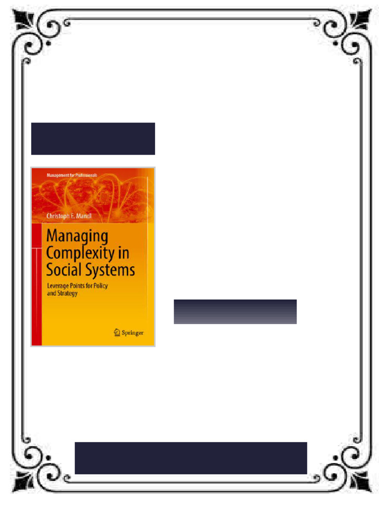 Managing Complexity in Social Systems Leverage Points for Policy and ...