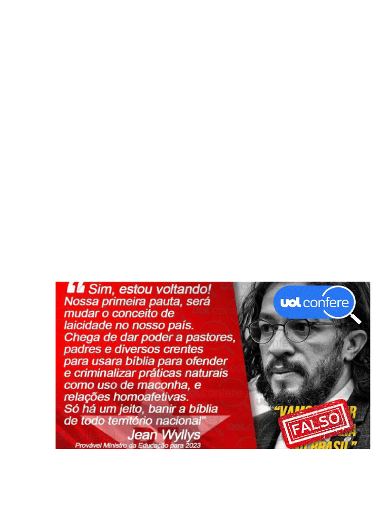 Checagem de Fatos sobre Jean Wyllys | PDF