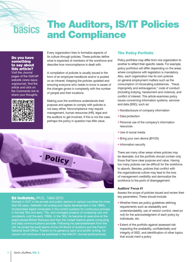 Case Study 3 - The-Auditors-IS-IT-Policies-and-Compliance | PDF | Audit | Regulatory Compliance