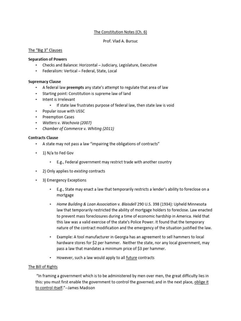 Key Constitutional Principles Explained | PDF | Due Process Clause ...