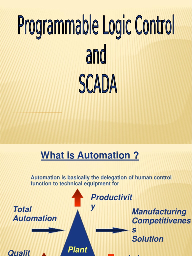 Programmable Logic Controller And Scada Pdf Programmable Logic Controller Scada
