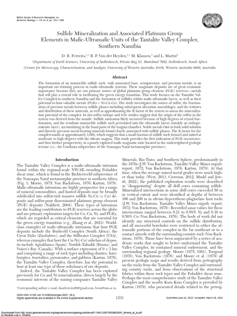 5091 Ferreira Et Al | PDF | Magma | Petrology