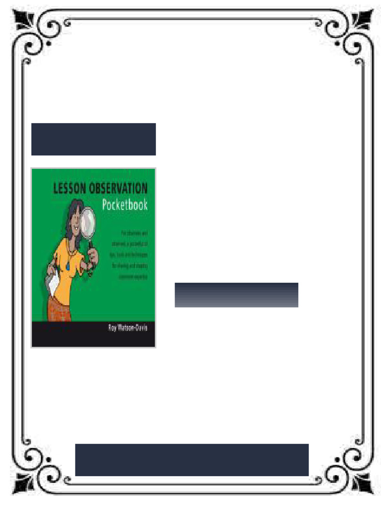Lesson Observation Pocketbook 1st Edition Roy Watson-Davis ebook latest ...