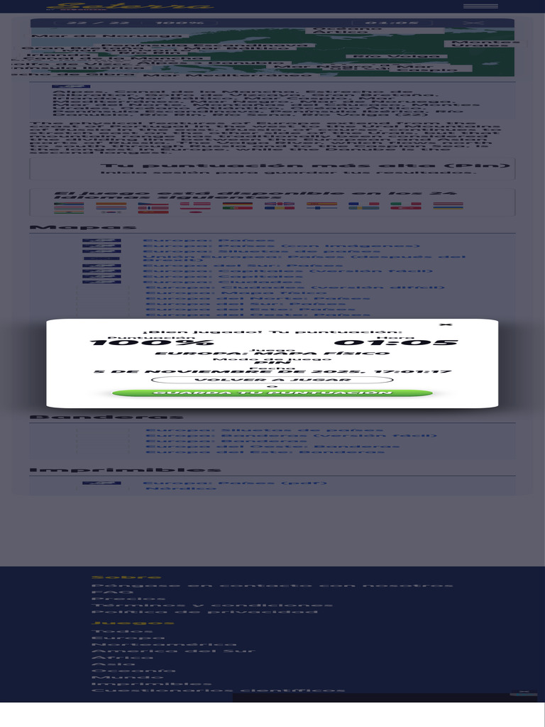Europa Mapa físico - Juego de Mapas - Seterra | PDF | Europa