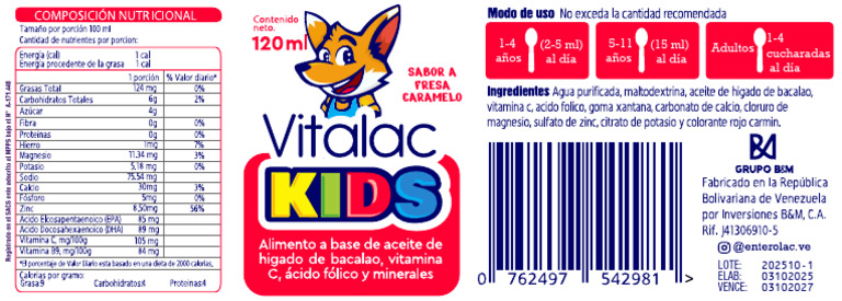 Etiquetas Vitalac Fecha Oct | PDF