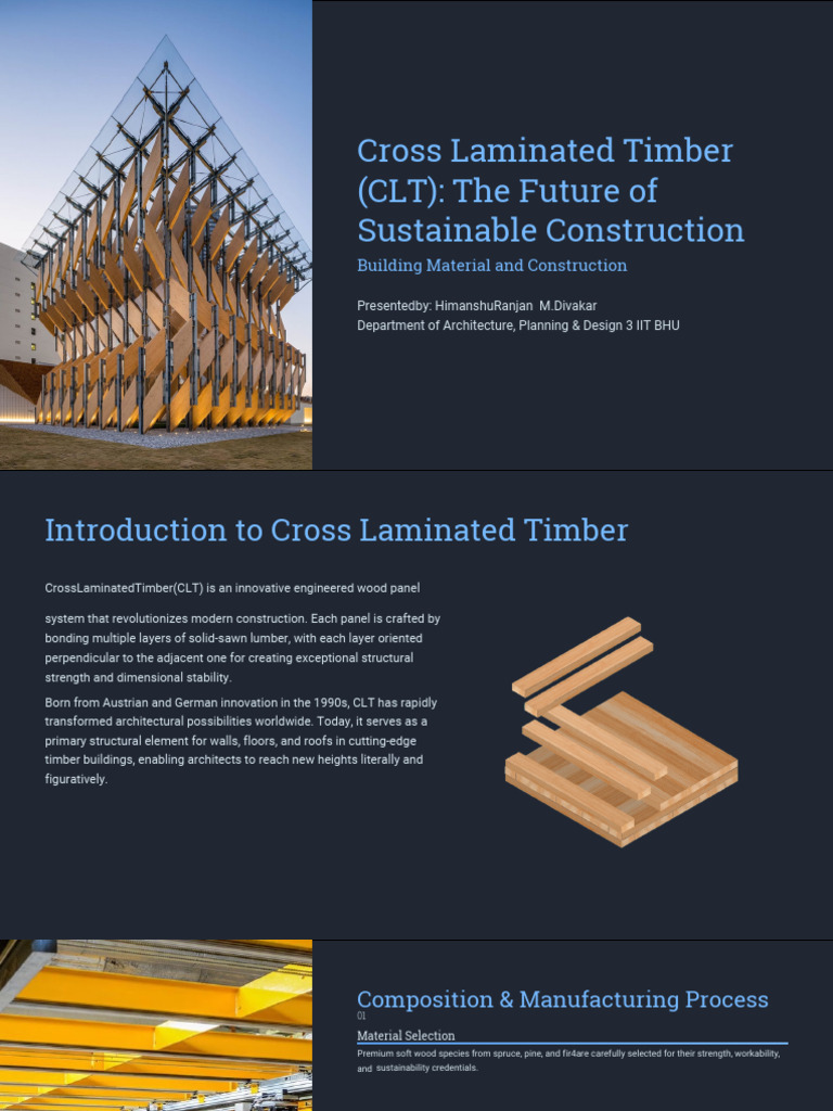 Cross Laminated Timber: Sustainable Construction | PDF | Lumber | Civil ...
