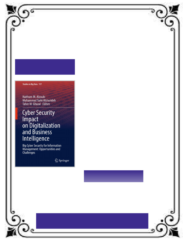 Cyber Security Impact on Digitalization and Business Intelligence 1st edition by Haitham Alzoubi ...