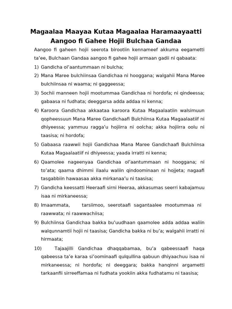 Gahee Hojii Hoggansa KMH Gandaa | PDF