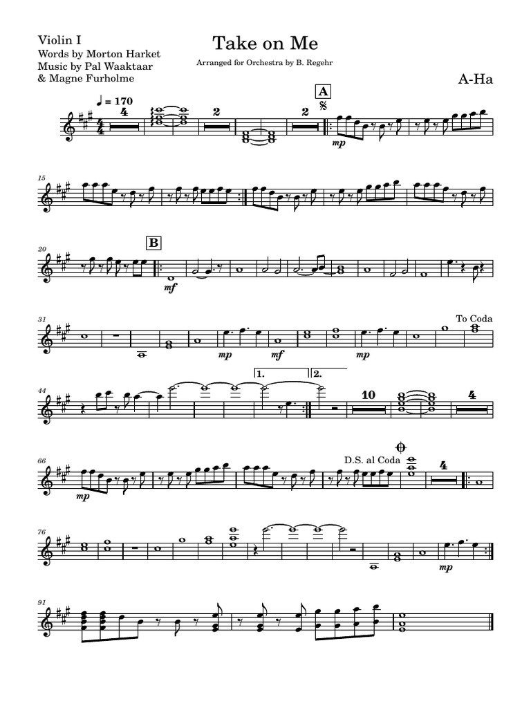 take on me violin | PDF