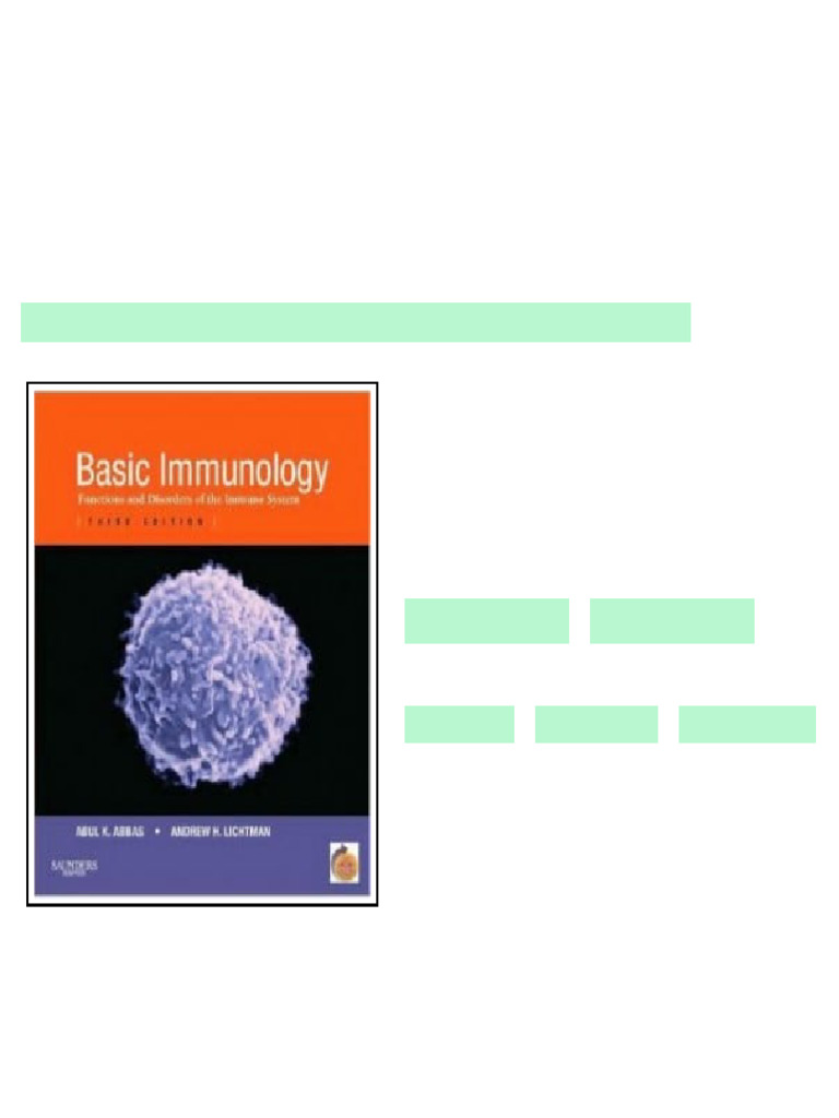 Test Bank for Basic Immunology, 3rd Edition: Abul K. Abbas available ...