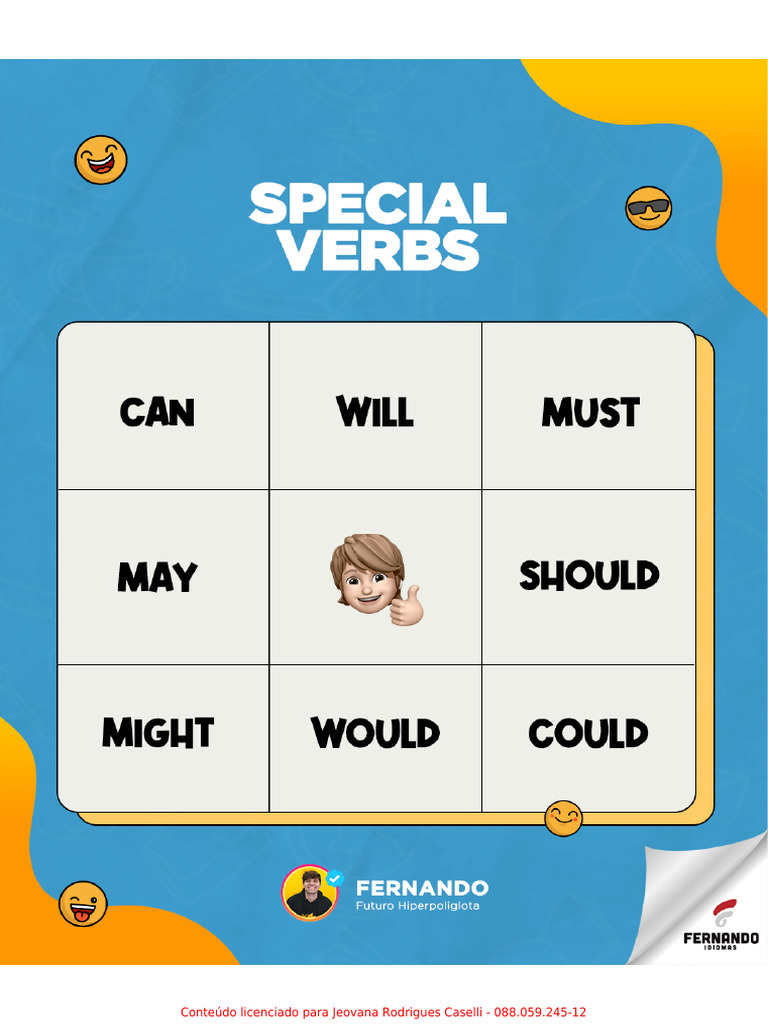 Special Verbs Chart | PDF