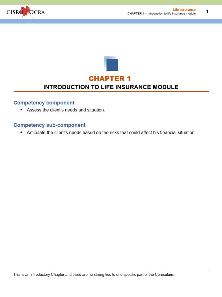 Introduction to Life Insurance Basics | PDF | Debt | Risk