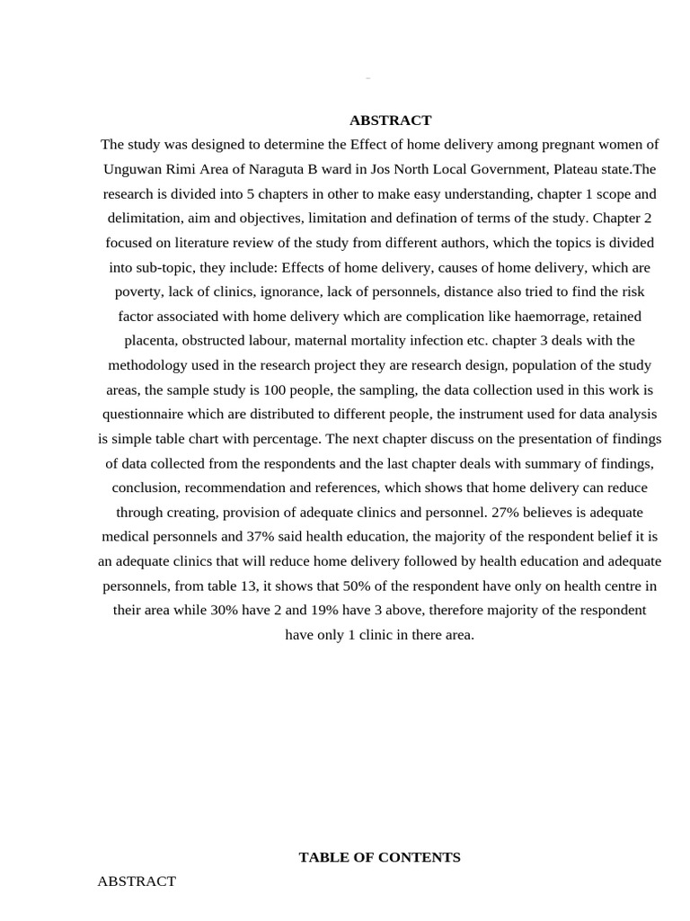 Fatima Bello Hakeem Ori | PDF | Intention | Maternal Death
