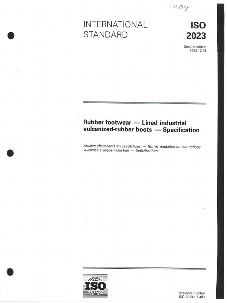ISO - 2023-1994 Calzado de Caucho | PDF