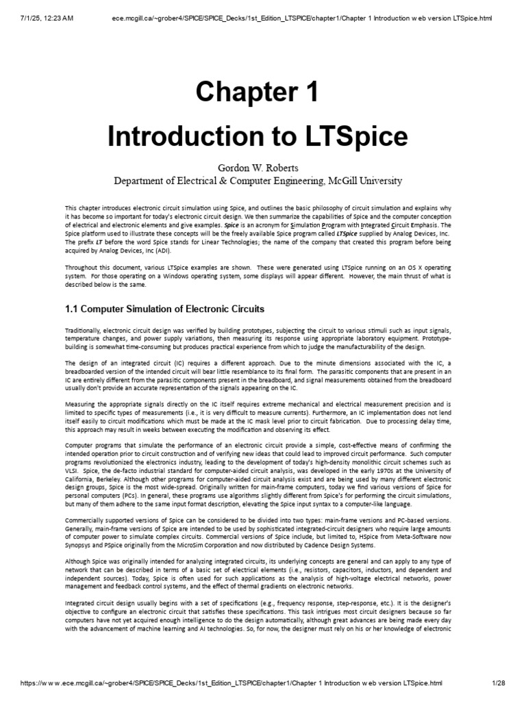 Intro to LT Spice | PDF | Spice | Electrical Network