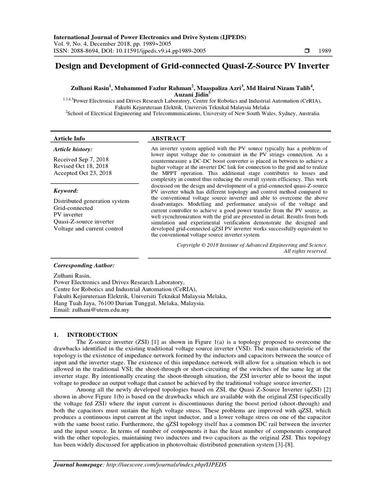 Design_and_Development_of_Grid_connected | PDF | Power Inverter ...