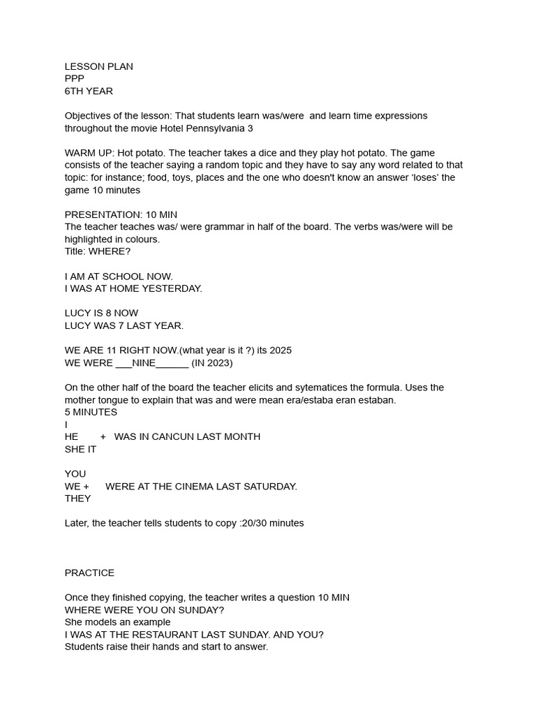 Lesson Plan (1) | PDF