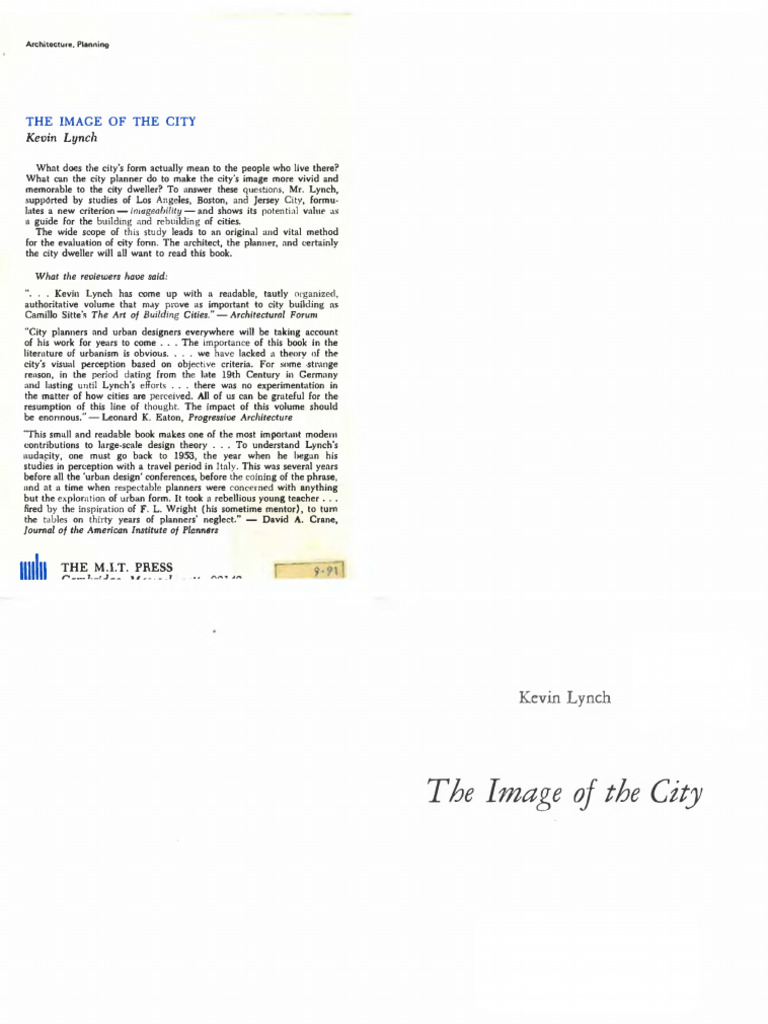 Kevin Lynch - Image of the City (1960) | PDF