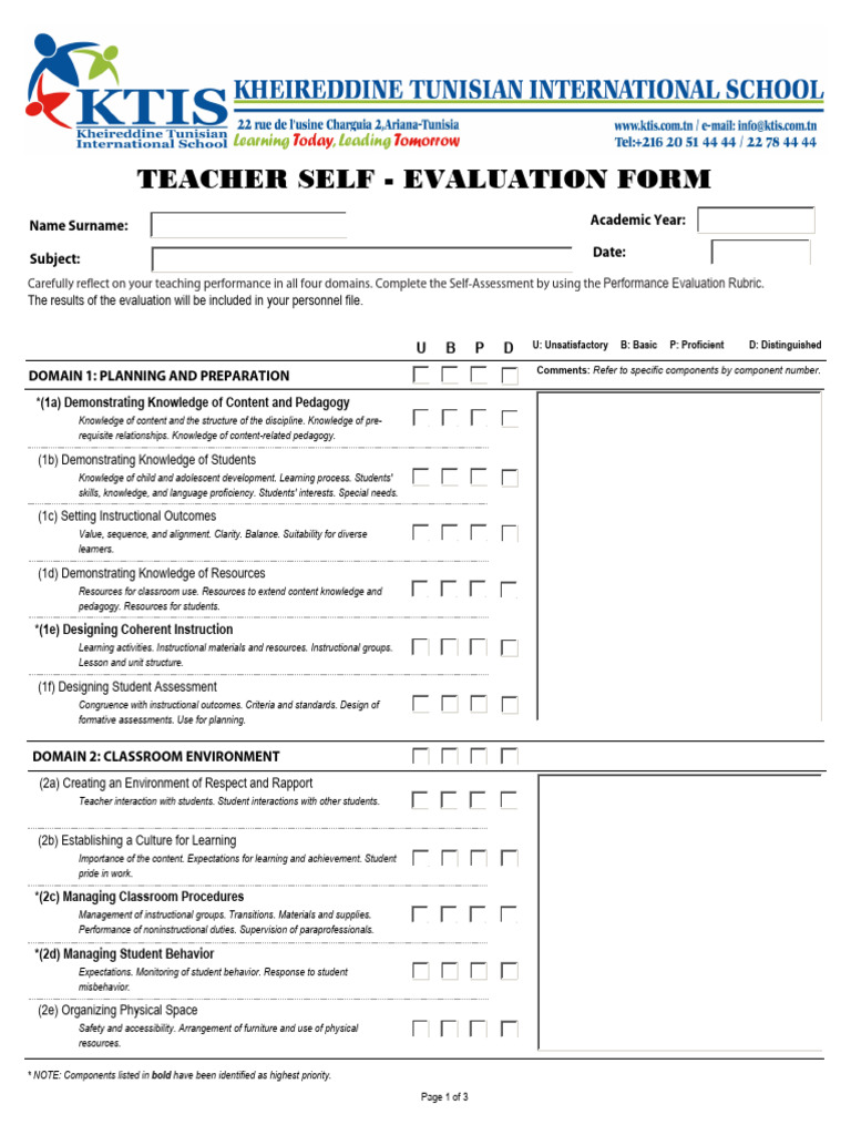 Teacher Self Evaluation | PDF | Learning | Educational Assessment