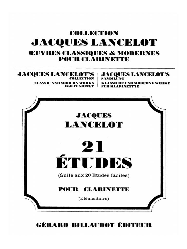 Lancelot 21 Etudes clarinet | PDF