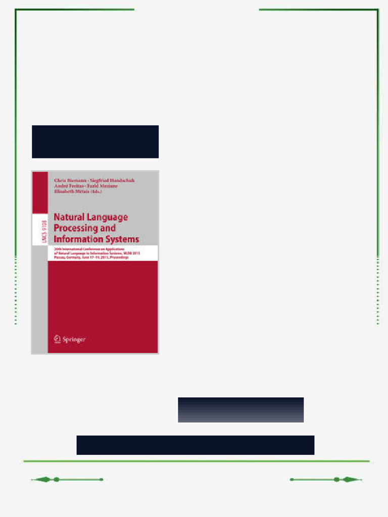 Natural Language Processing and Information Systems 20th International Conference on ...