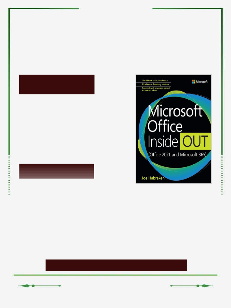 Microsoft Office Inside Out 2021 1st Edition Joe Habraken eBook premium ...