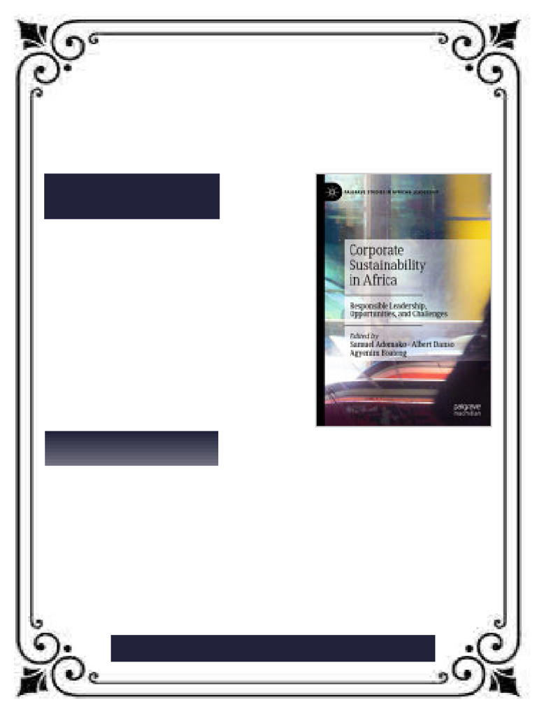 Corporate Sustainability in Africa: Responsible Leadership ...