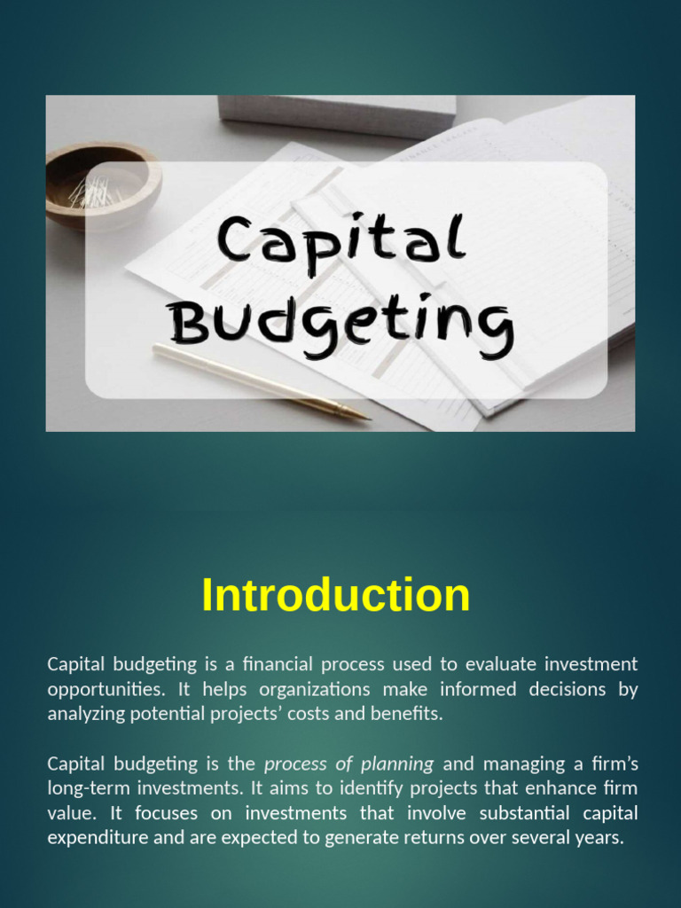 Capital Budgeting Techniques Explained | PDF | Net Present Value ...