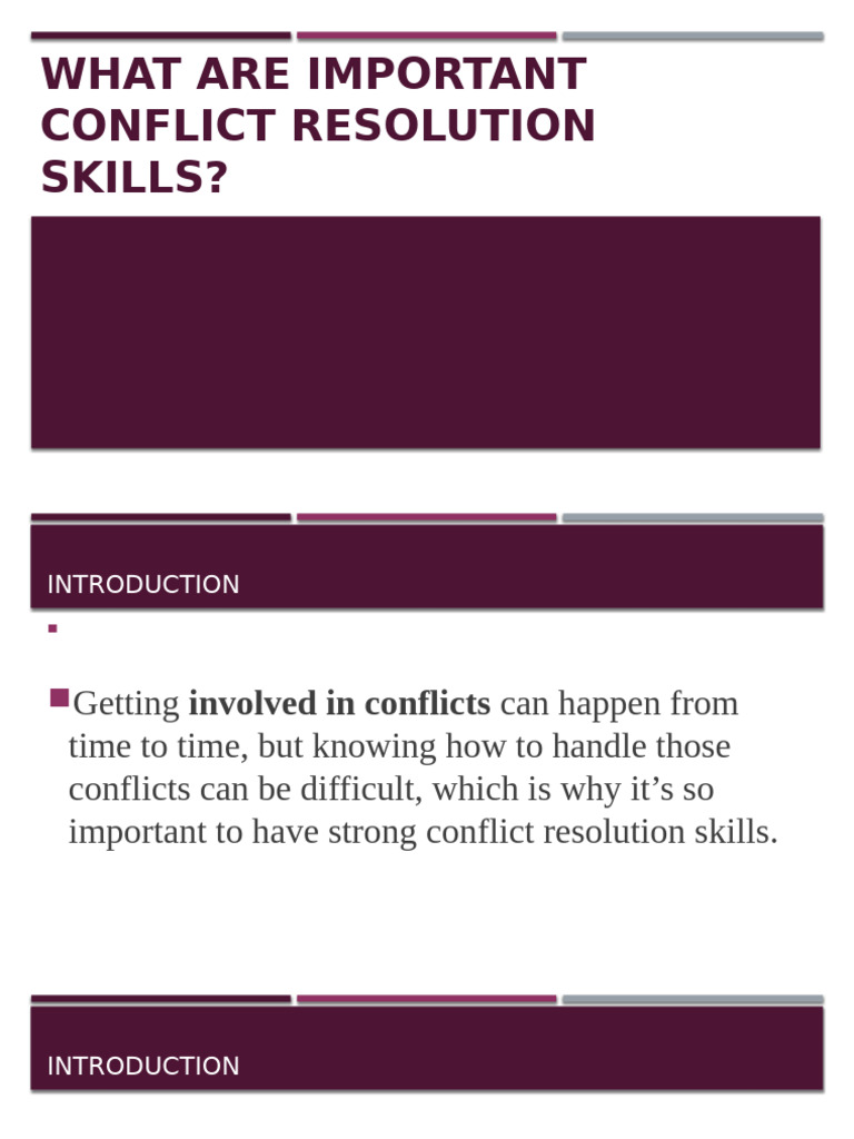 Essential Conflict Resolution Skills | PDF | Conflict Resolution ...