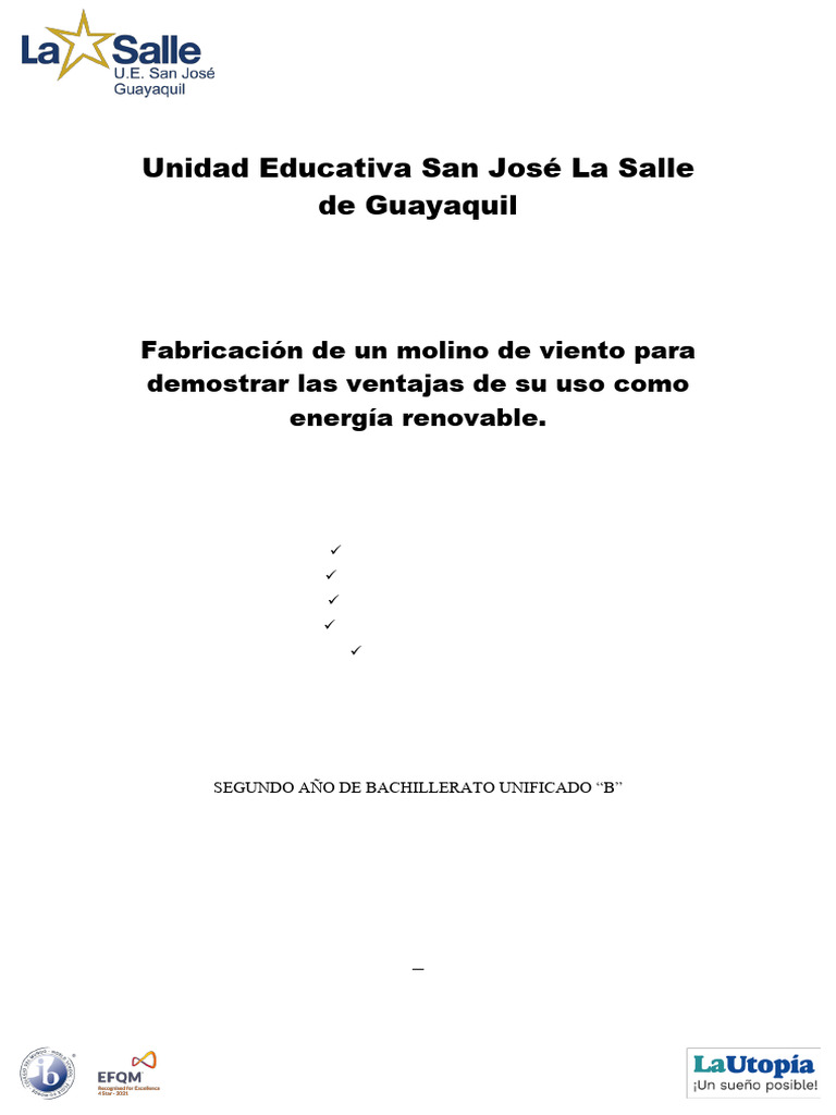 PROYECTO INTERDISCIPLINARIO | PDF | Energía renovable | Energía eólica