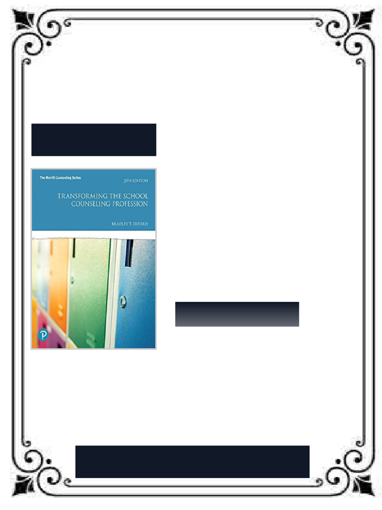 (Original PDF) Transforming the School Counseling Profession 5th Edition eBook teaching version ...