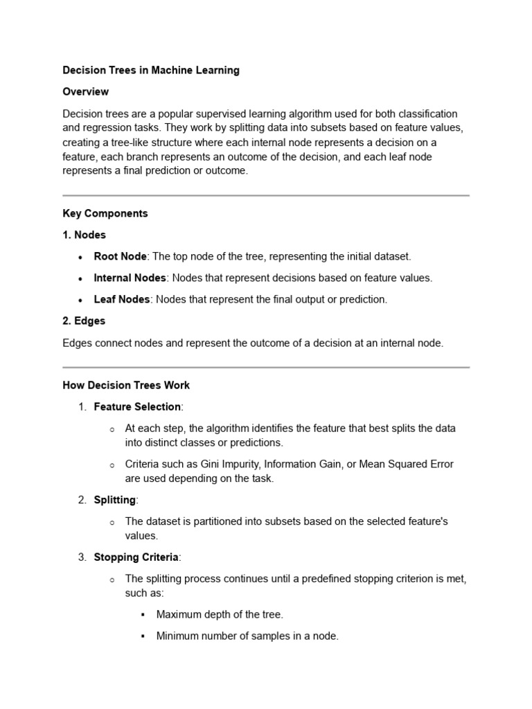 Decision Trees in Machine Learning | PDF | Statistical Classification | Statistical Theory