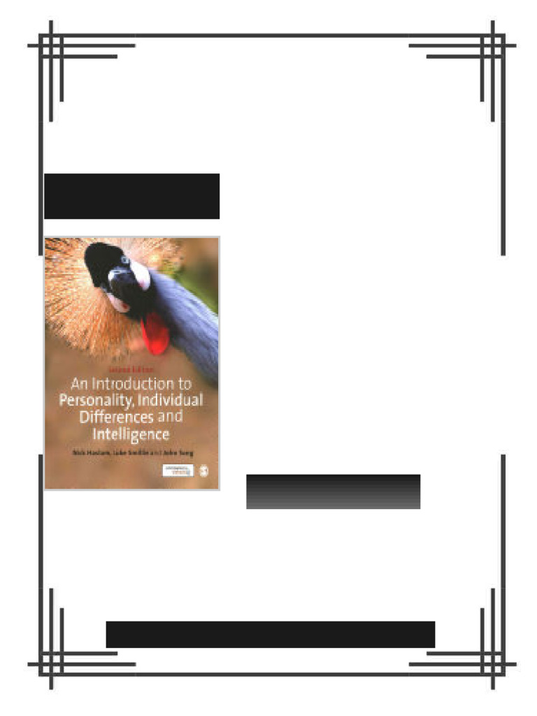 An Introduction to Personality Individual Differences and Intelligence ...
