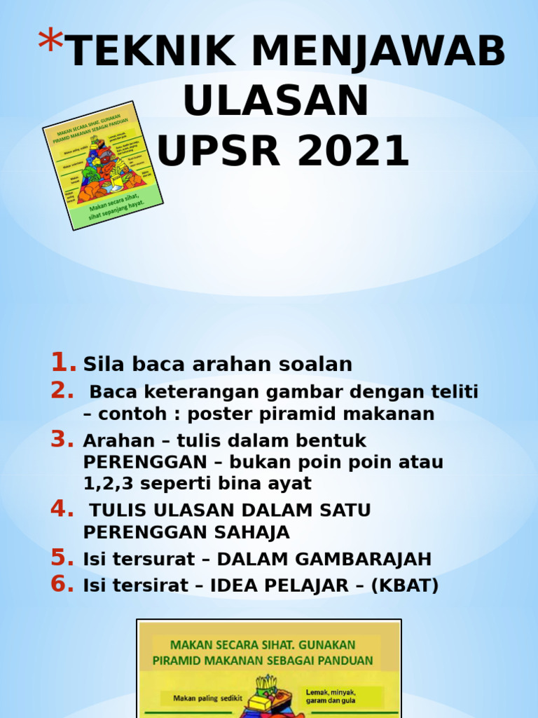 Teknik-Menjawab-Ulasan-Upsr (2) | PDF