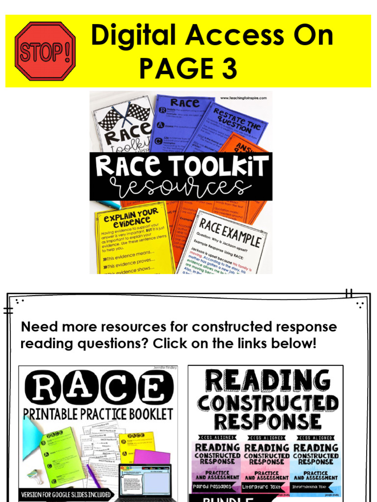 RACE Toolkit for Constructed Responses | PDF
