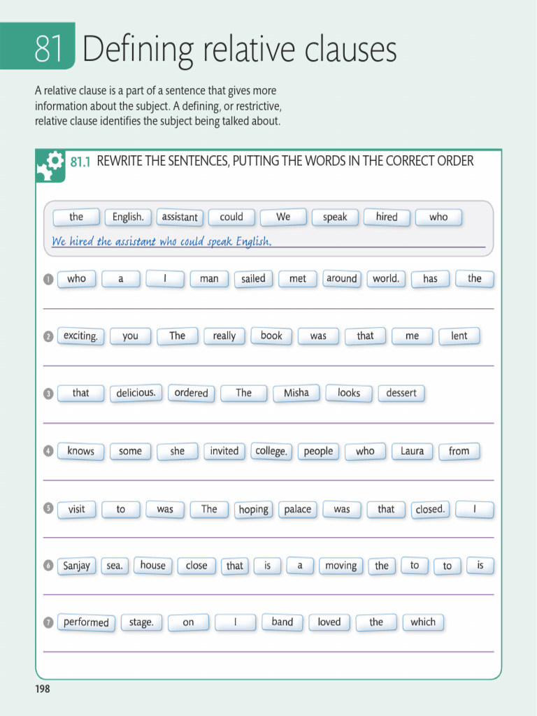 Relative Clause Practice | PDF