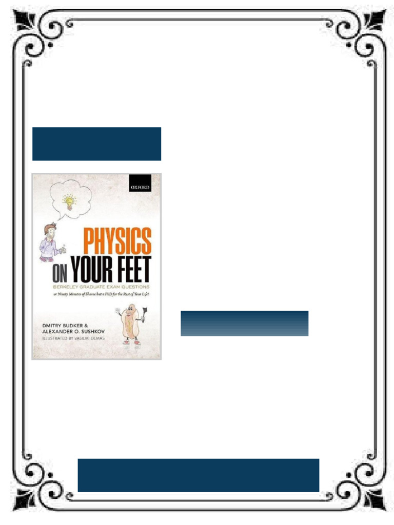 Physics on your feet Berkeley Graduate Exam Questions 1st Edition ...