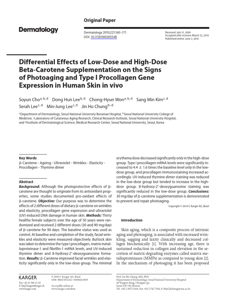 Differential Effects of Low-Dose and High-Dose Beta-Carotene ...