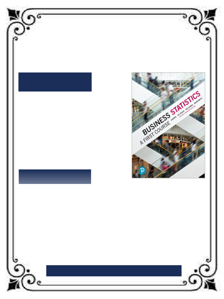 (Original PDF) Business Statistics A First Course, Second 2nd Canadian Edition newest eBook ...