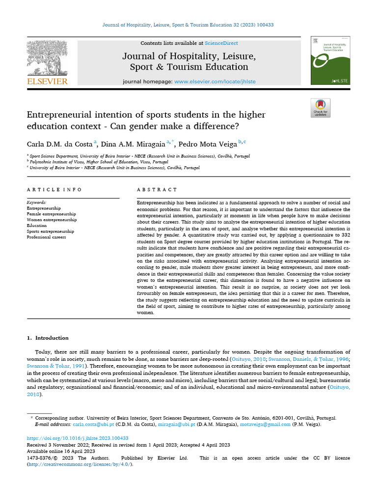 Carla Da Costa | PDF | Entrepreneurship | Structural Equation Modeling