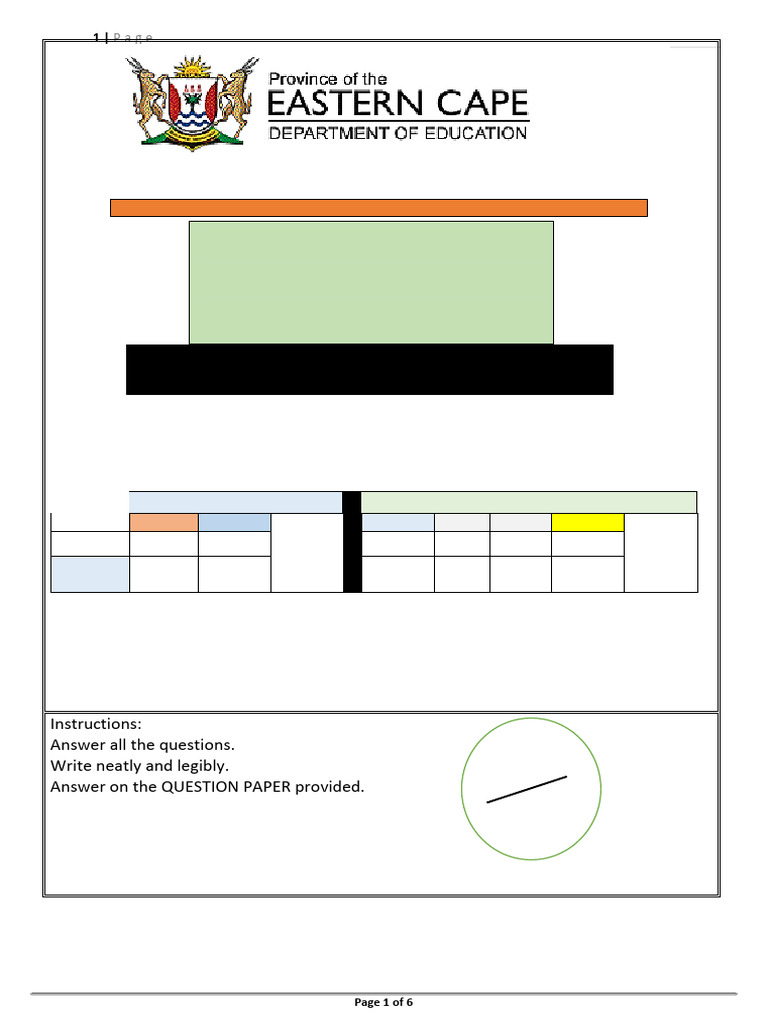 Grade 5 Geography Exam November 2023 | PDF | Rain | Mining