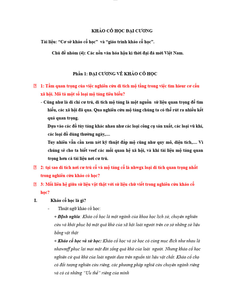 Khao Co Hoc Dai Cuong Dai Hoc Su Pham Ha Noi 71154 | PDF
