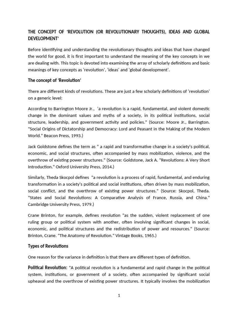 Concept of Revolution and Ideas | PDF | Idea | Revolutions