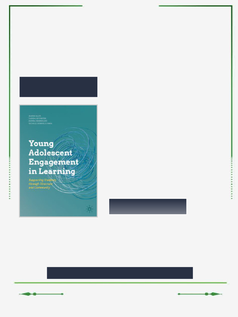 Young Adolescent Engagement in Learning: Supporting Students through ...