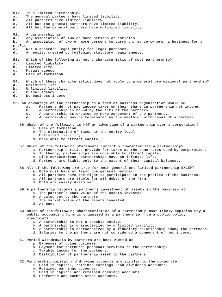 BFAR Questionnaire Part 2 | PDF | Partnership | Treasury Stock