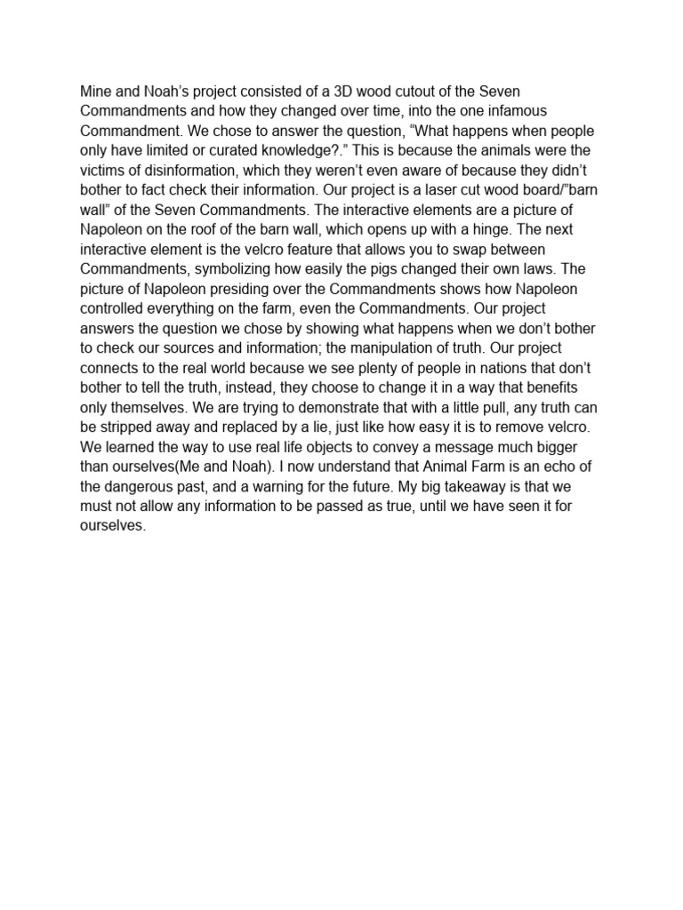 English Makerspace Project Paragraph - Google Docs | PDF