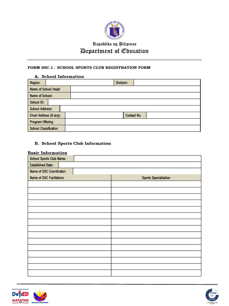 Ssc-new Form 1final | PDF