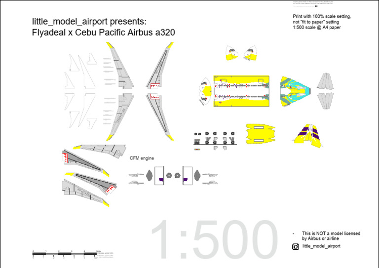 500scale_A320_Flyadeal_Cebu Pacific livery | PDF | Airlines | Civil ...