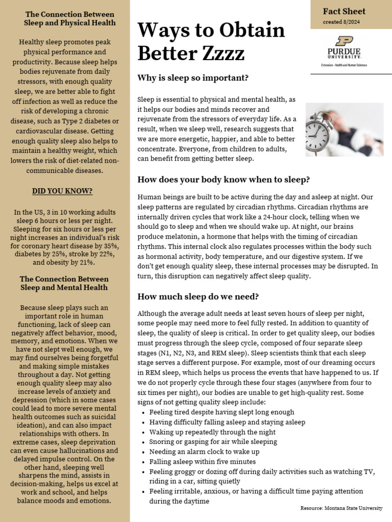 Importance of Sleep 4 | PDF | Sleep | Circadian Rhythm